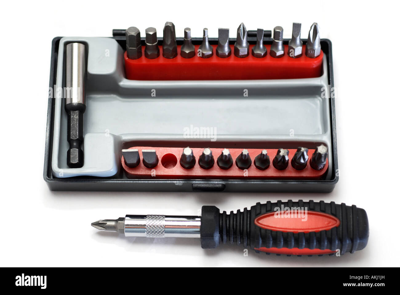Set screwdriver bits white Cut Out Stock Images & Pictures - Alamy