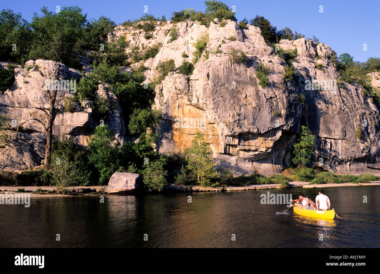 France, Ardeche, Monts d'Ardeche Regional Natural Park, banks of the ...