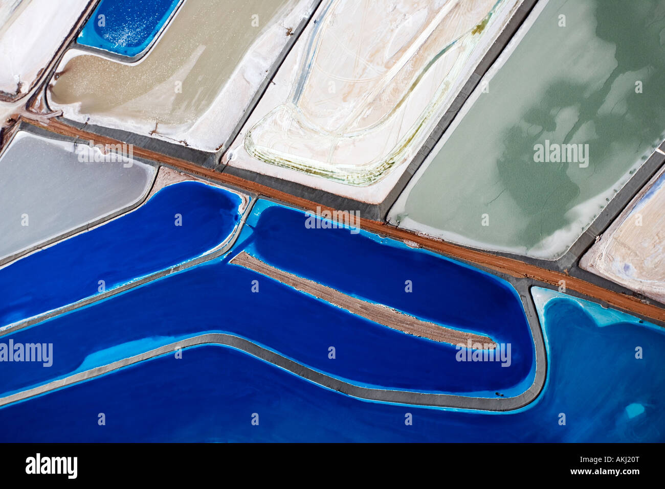 Aerial view of tailing ponds in Utah USA Stock Photo - Alamy