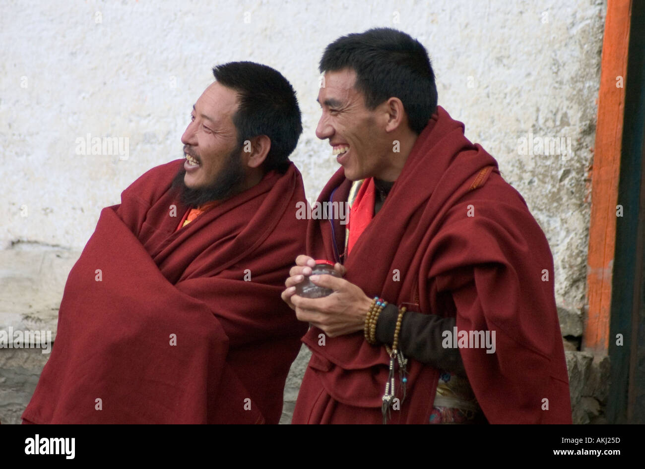 Monks of the Nyingmapa sect Katok Dorjeden Monastery Kham eastern Tibet ...