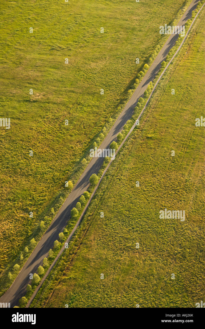 Aerial of rural highway USA Stock Photo - Alamy
