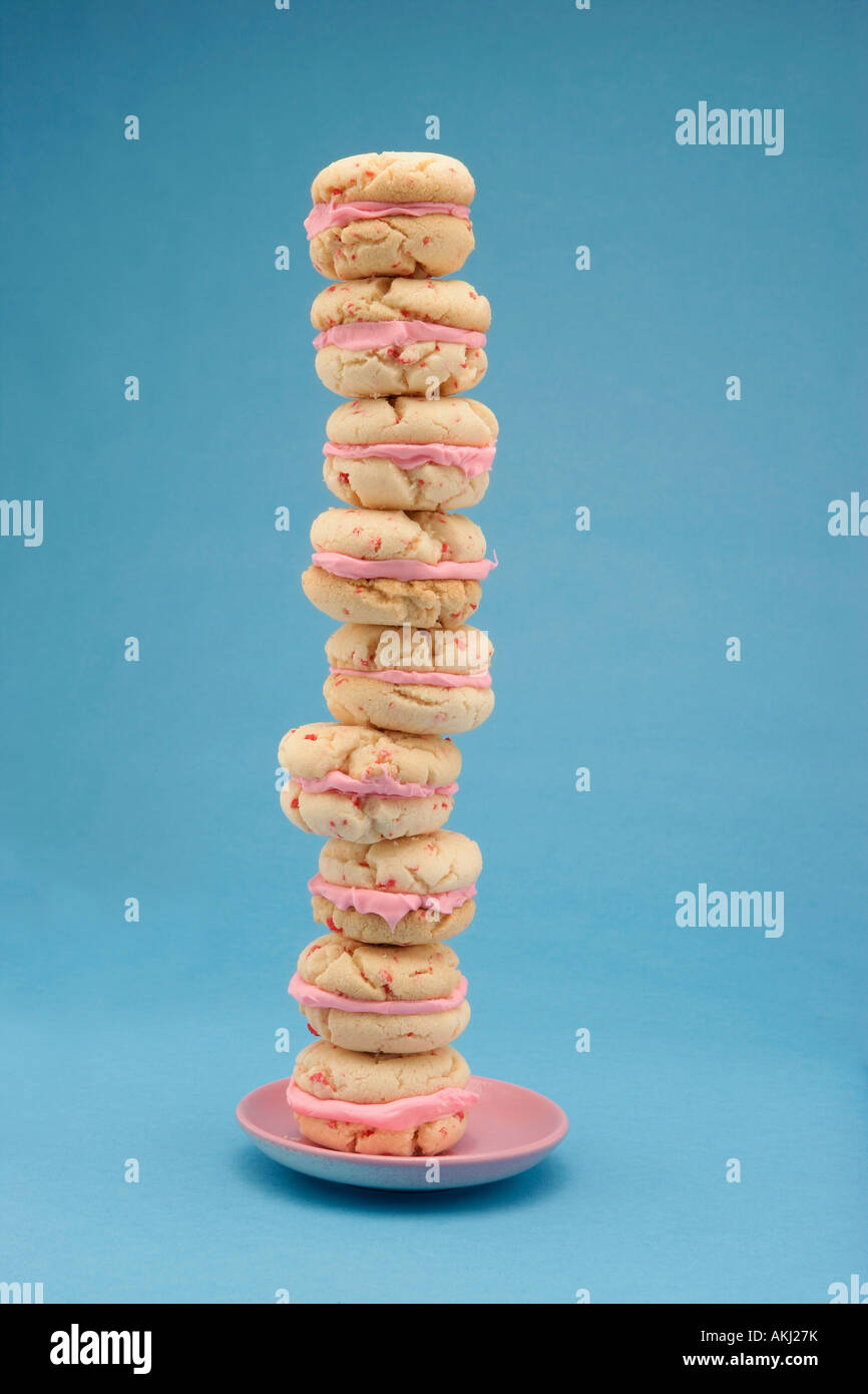 Cookies stacked on a plate Stock Photo - Alamy