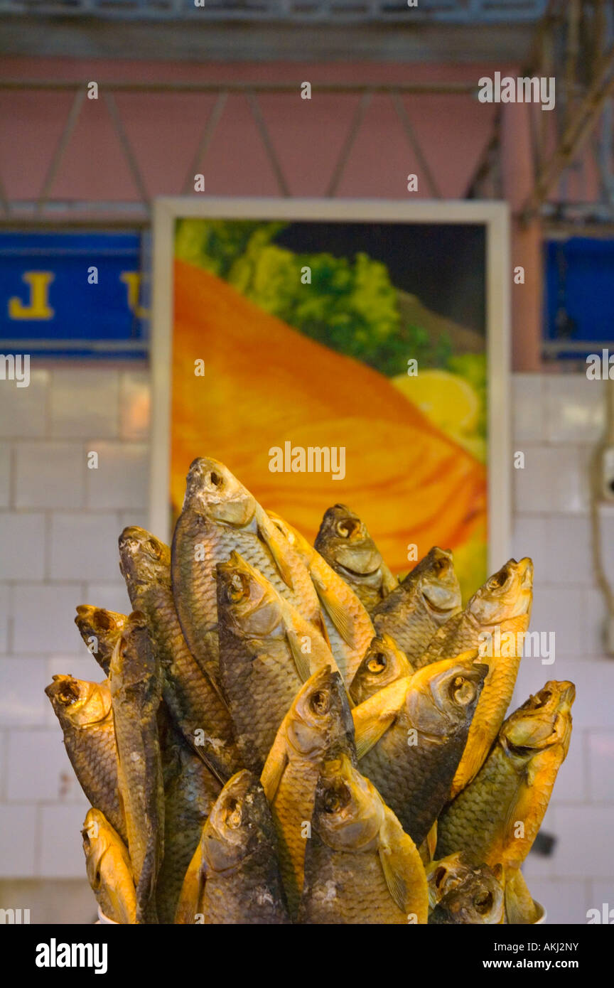 Dried fish centraltirgus indoor central market Riga Latvia EU Stock ...