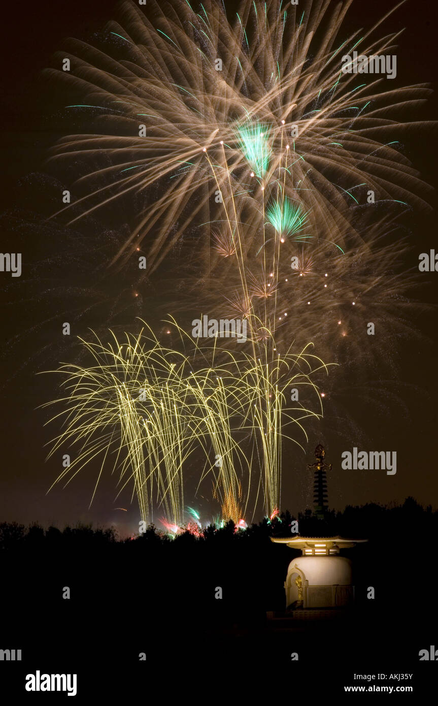 Milton Keynes firework display Peace Pagoda Central Milton Keynes ...