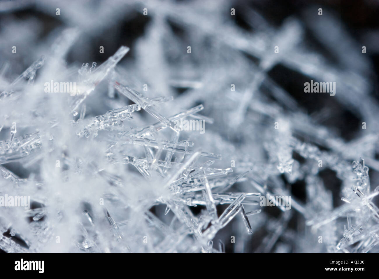 snow ice crystals Stock Photo - Alamy