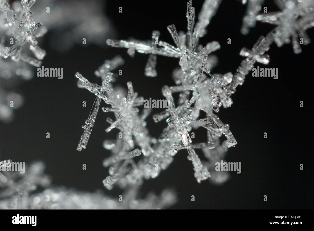 snow ice crystals Stock Photo - Alamy