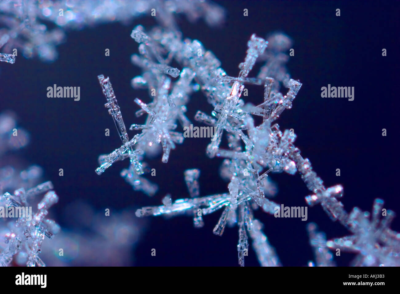snow ice crystals Stock Photo - Alamy