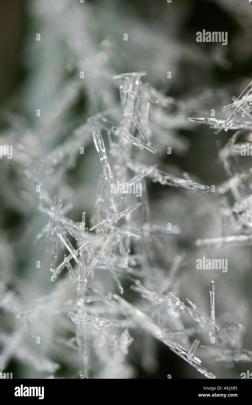 snow ice crystals Stock Photo - Alamy