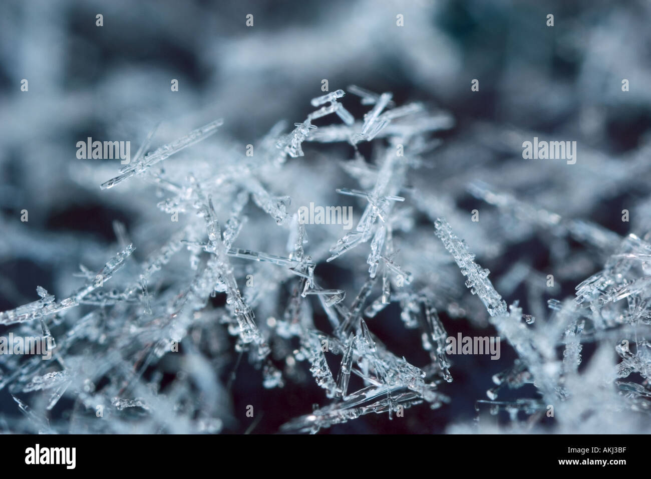 snow ice crystals Stock Photo - Alamy