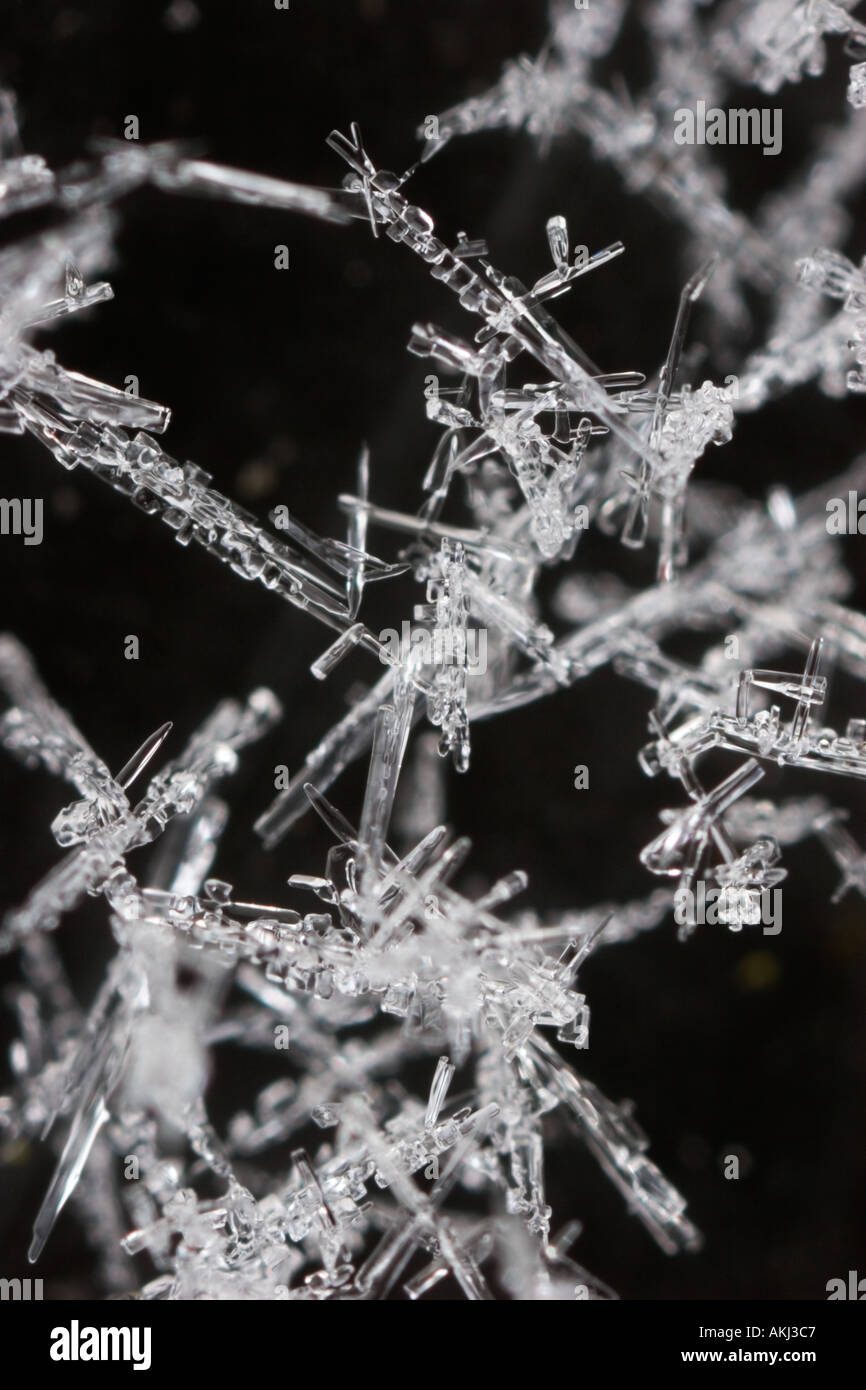 snow ice crystals Stock Photo - Alamy