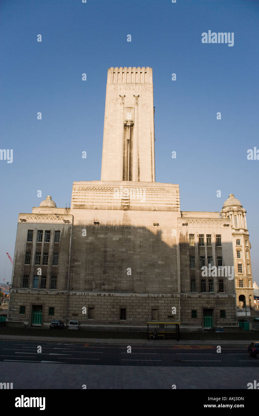 Mersey Tunnel Ventilation Tower and the Georges Dock Building from the ...