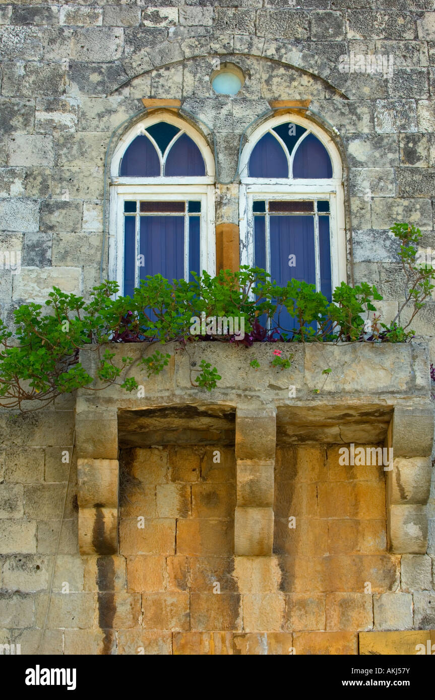 Oriental windows Deir Al Qamar Lebanon Middle East Asian Stock Photo ...