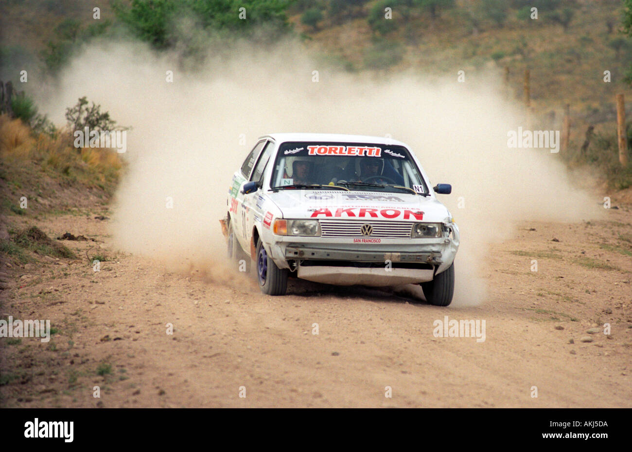 A car races during a national rally competition in Argentina Stock Photo - Alamy