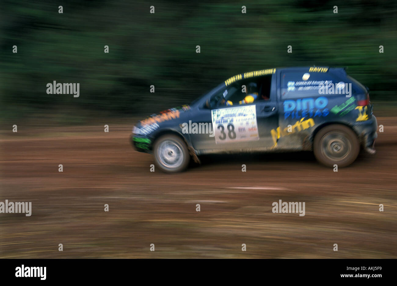A car races during a national rally competition in Argentina Stock Photo - Alamy