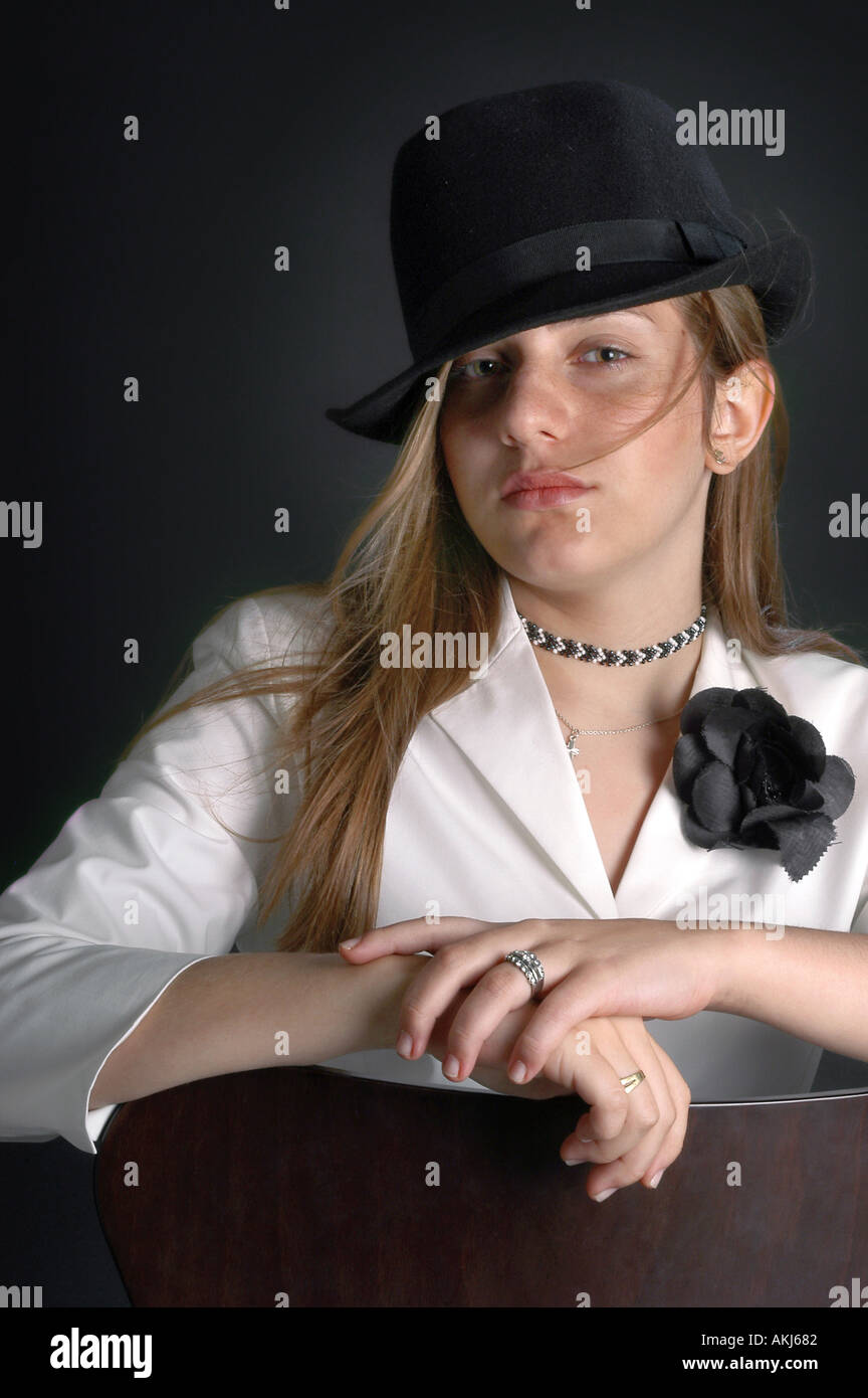 Studio portrait of a young Argentine tango singer Stock Photo - Alamy