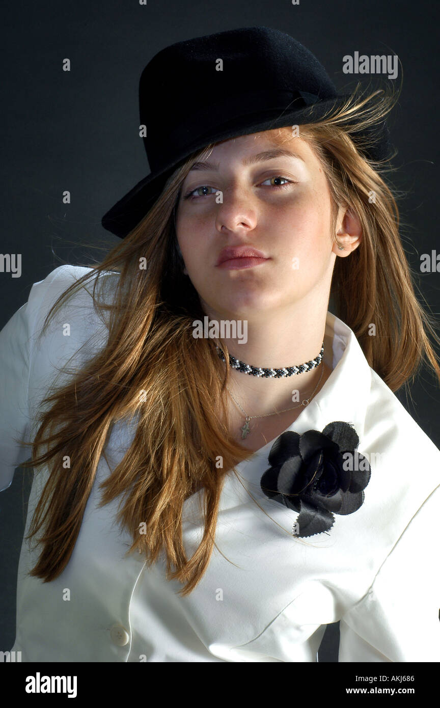 Studio portrait of a young Argentine tango singer Stock Photo - Alamy