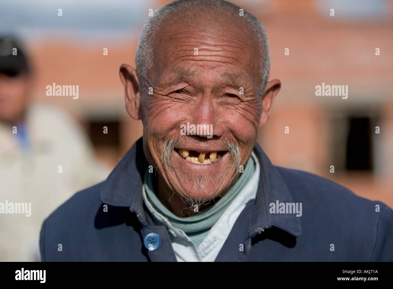 Old man on marked in Inner Mongolia China Stock Photo - Alamy