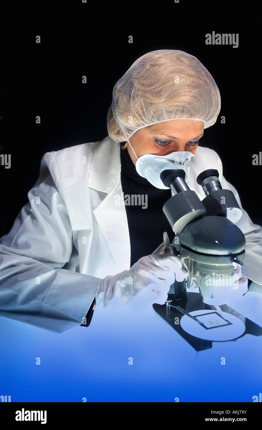 Scientist at Microscope Stock Photo - Alamy