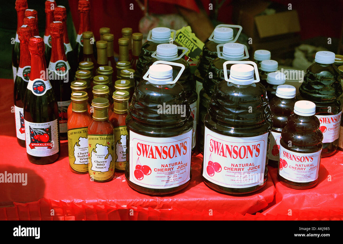 Cherry products on display at the Traverse City National Cherry ...