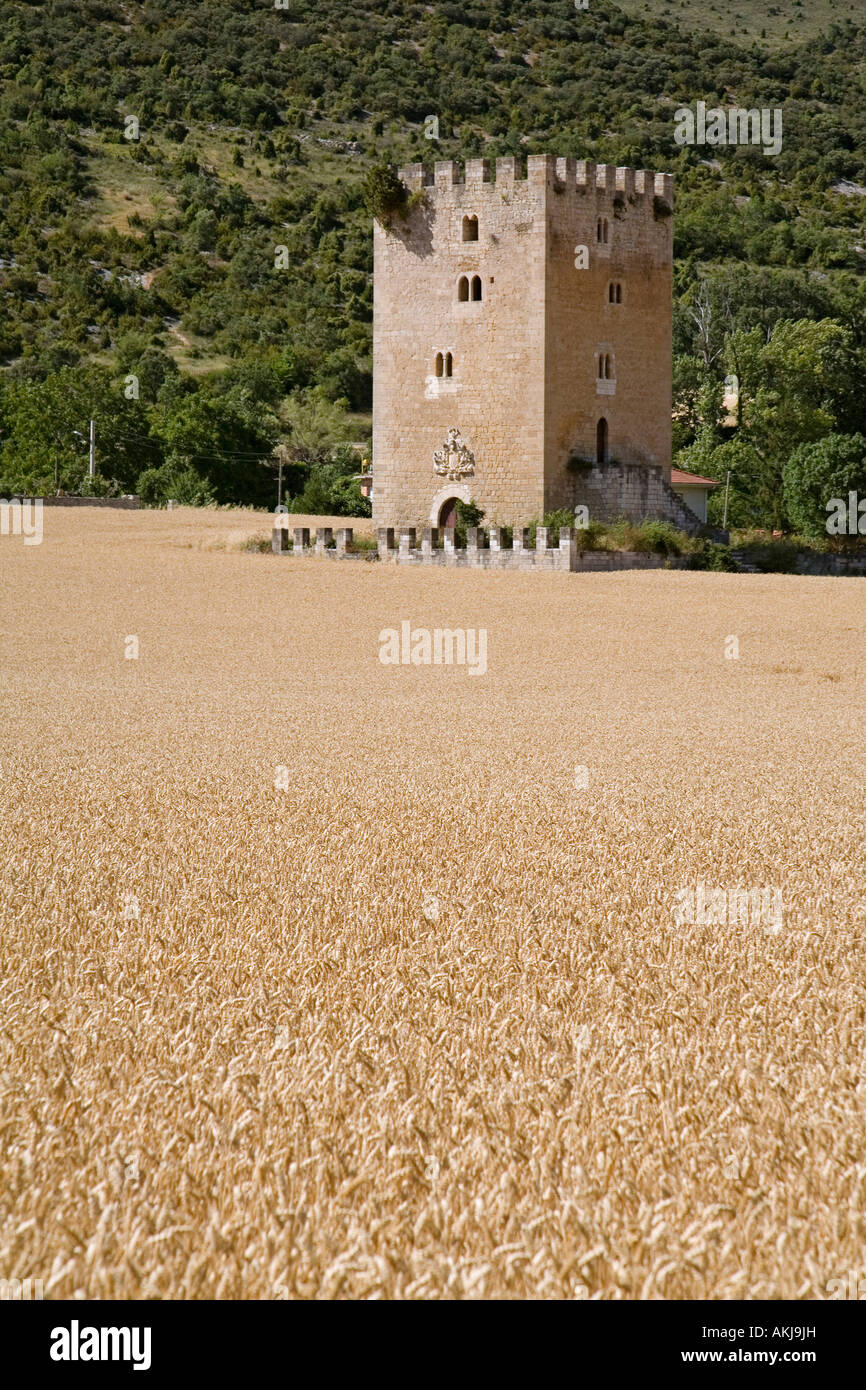 medieval tower of the velascos in valdenocesa burgos castilla leon ...