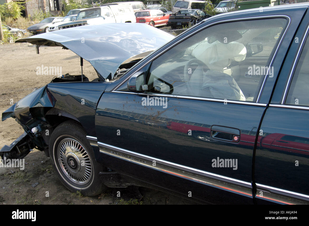 Results of a two car automobile accident where air bags saved lives ...
