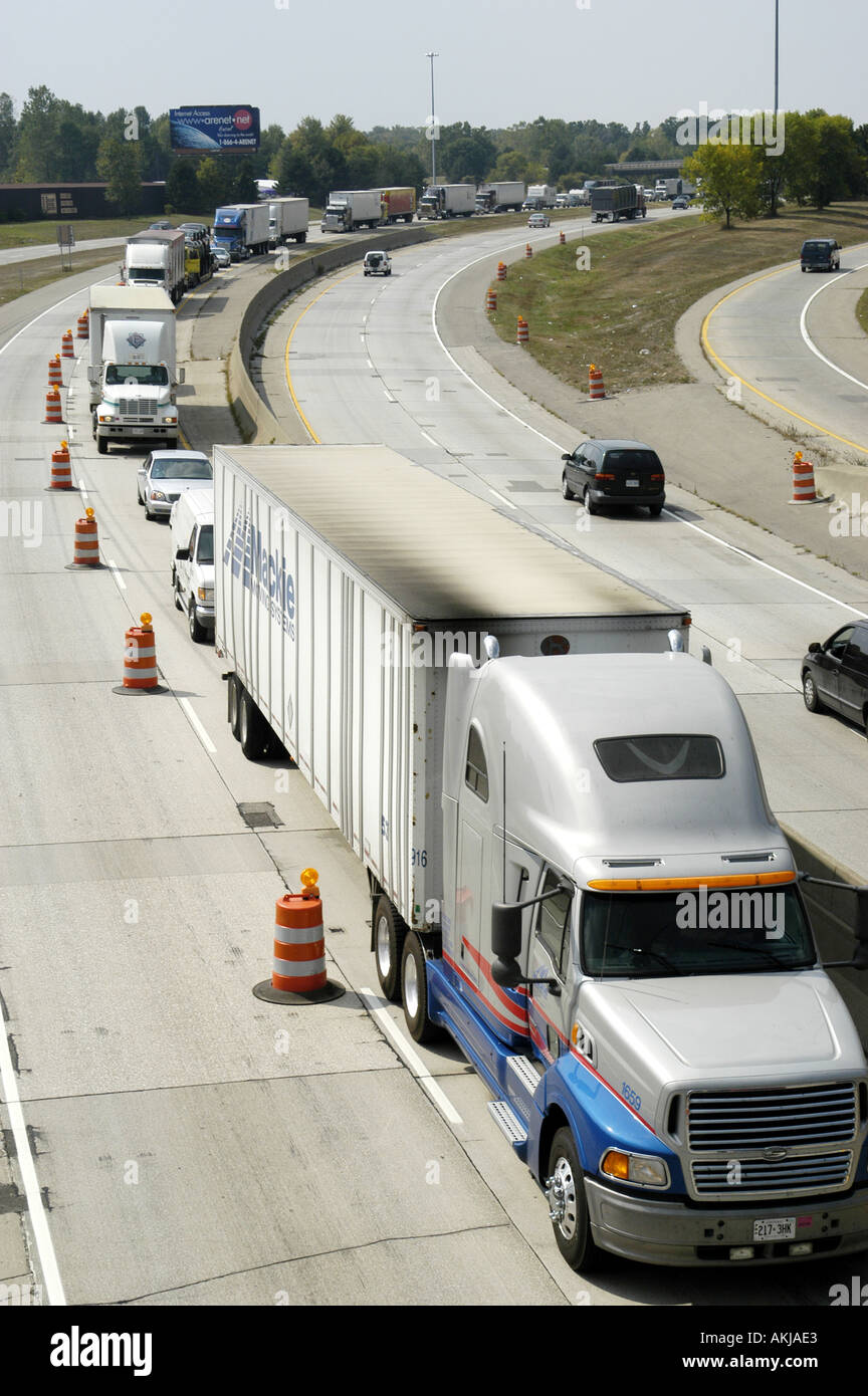 Freeway traffic backed up for miles as they try to enter Canada at Port ...