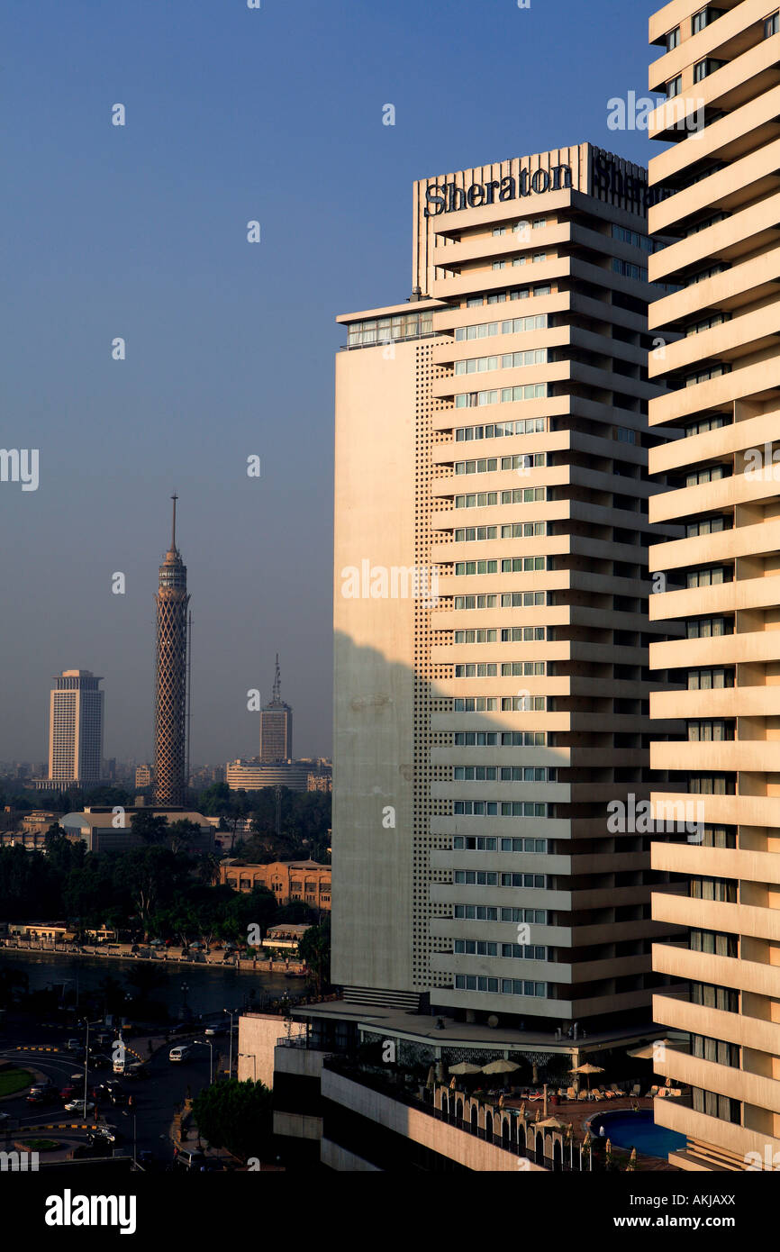 Egypt, Cairo, downtown, Sheraton hotel on the Nile river Stock Photo ...