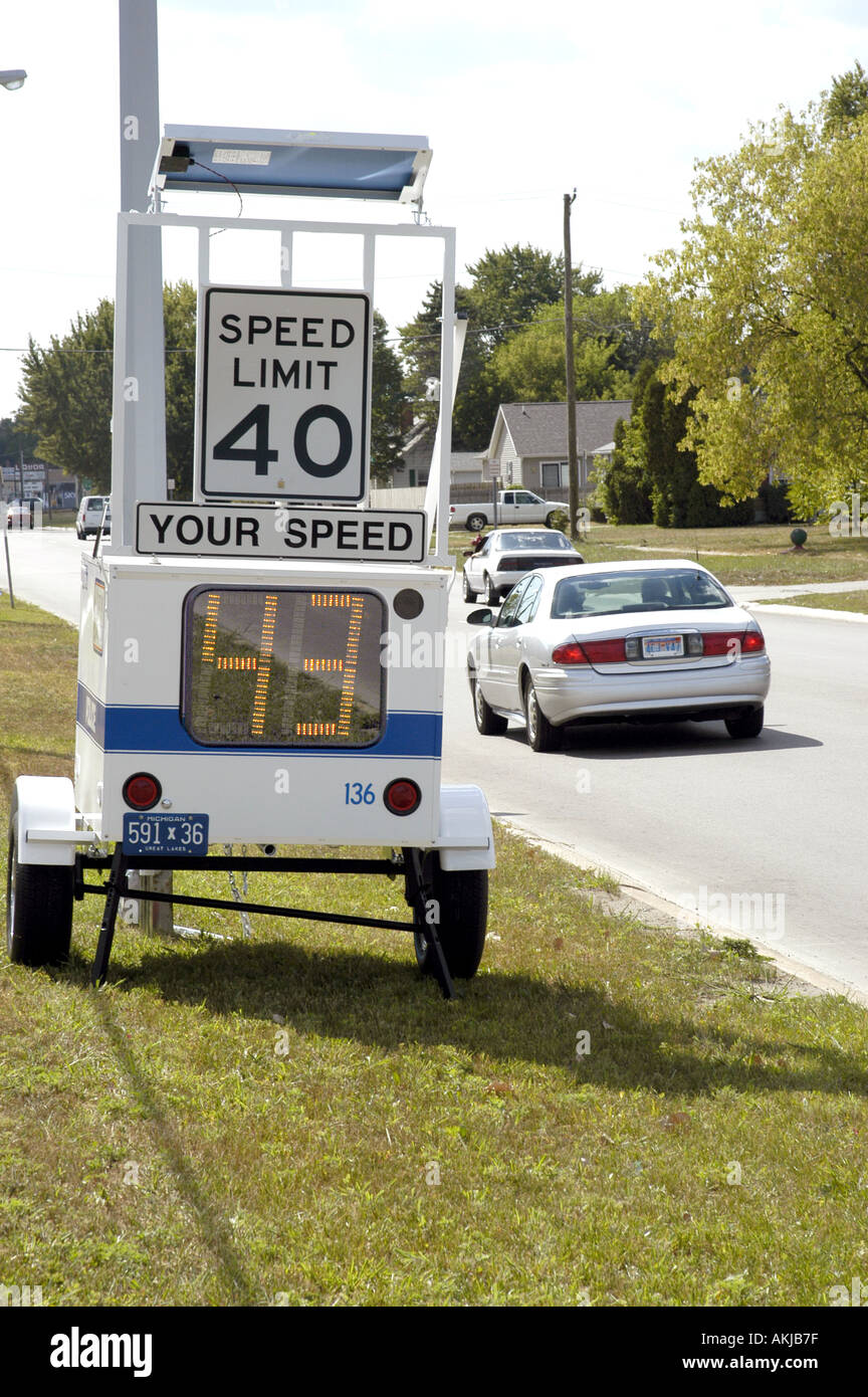 Speed sign shows drivers their speed in an attempt to slow speed of ...