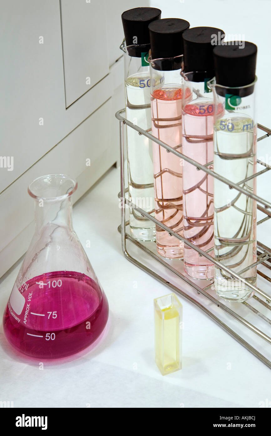 Chemical laboratory quality control Stock Photo - Alamy