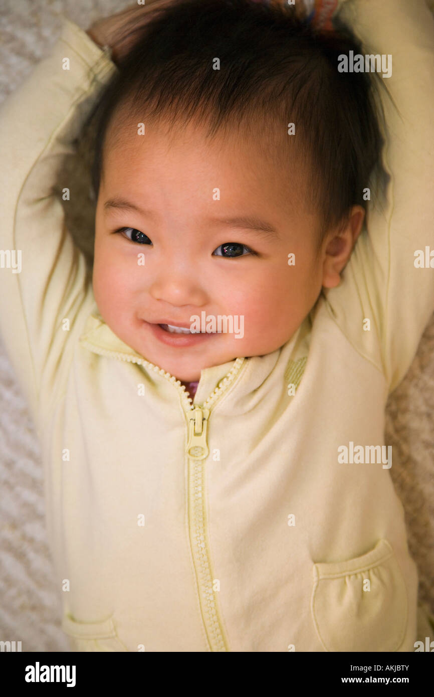 Asian baby smiling Stock Photo - Alamy