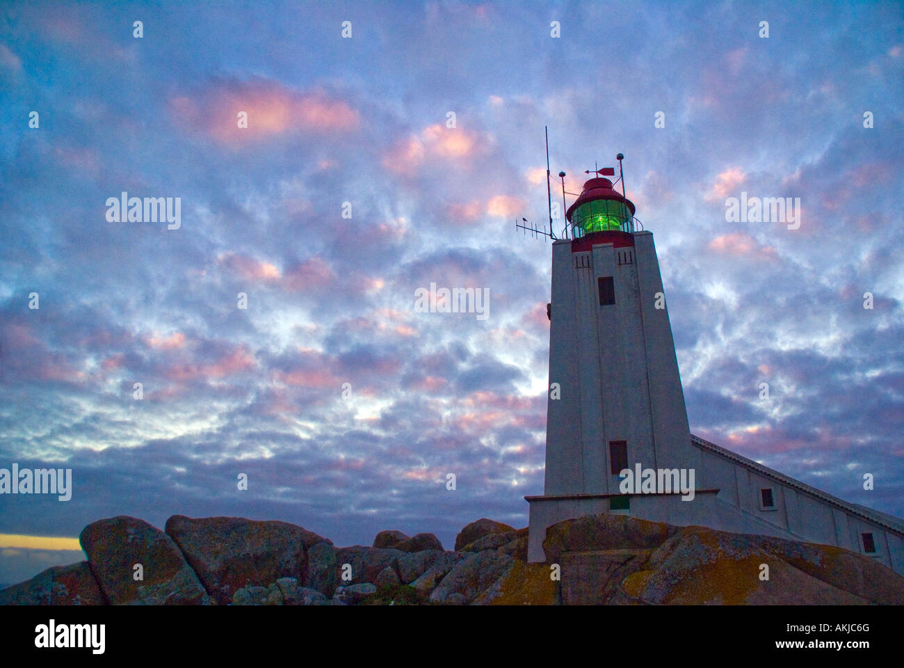 Cape Columbine lighthouse on Atlantic coast near Paternoster Stock ...