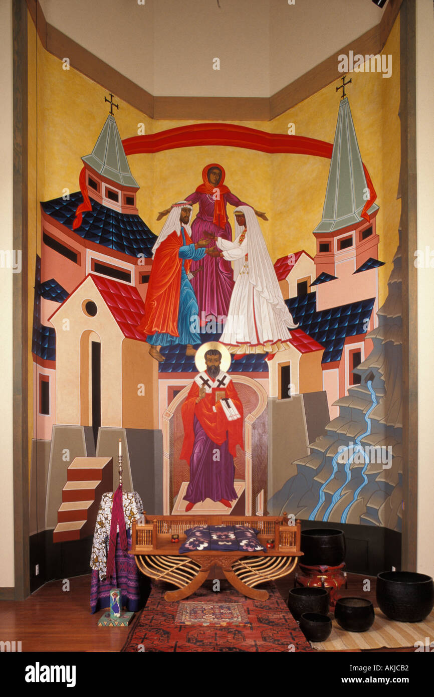 California, San Francisco, Icon, St Gregory Nyssen Episcopal Church ...