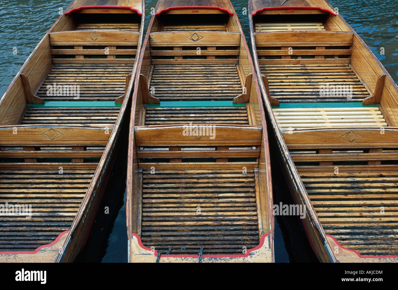 Three punts on the River Cam in Cambridge, England Stock Photo - Alamy
