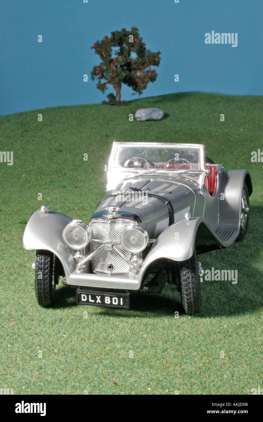 Oldtimer Car model Jaguar SS 100 1937 Oldtimer Auto Car model Coupe ...