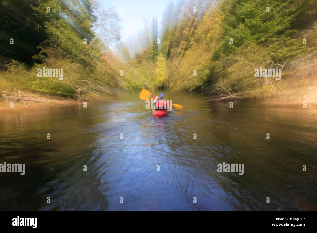 Paddling on the Two Hearted River Michigan s Upper Peninsula Stock ...