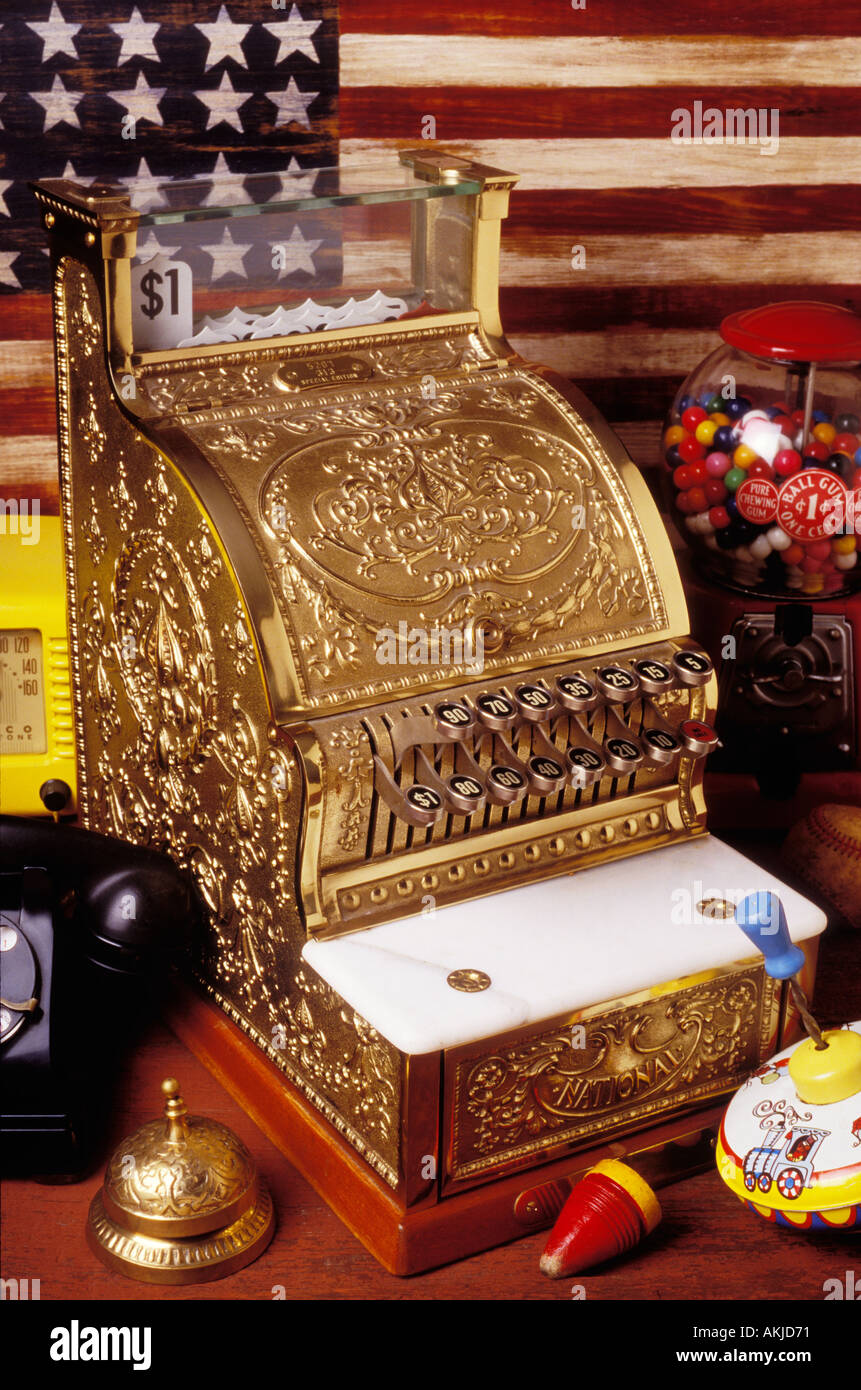 Old cash register still life Stock Photo - Alamy