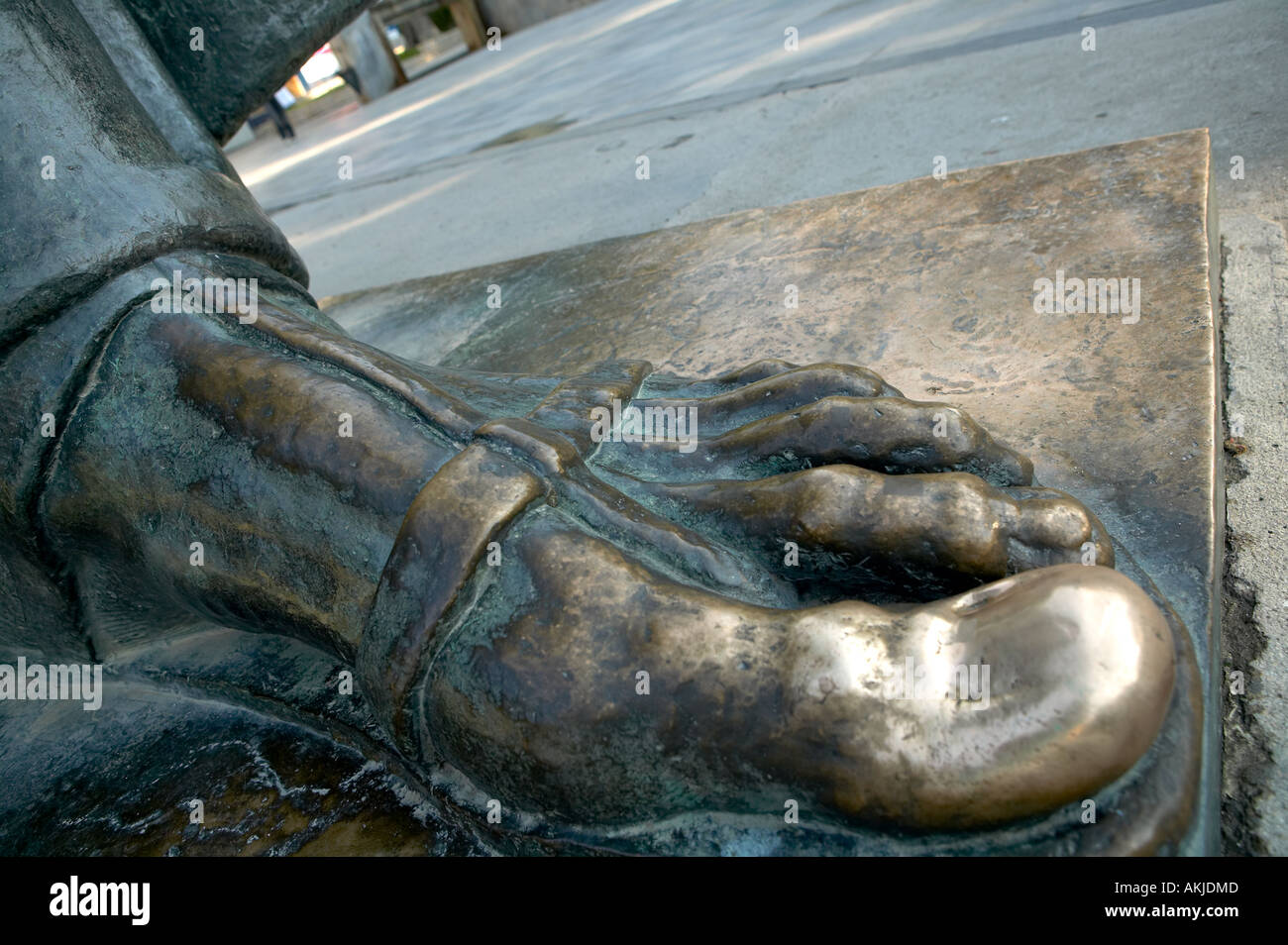 The big toe of the statue of Gregorius Nin or Grgur Ninski by Ivan ...