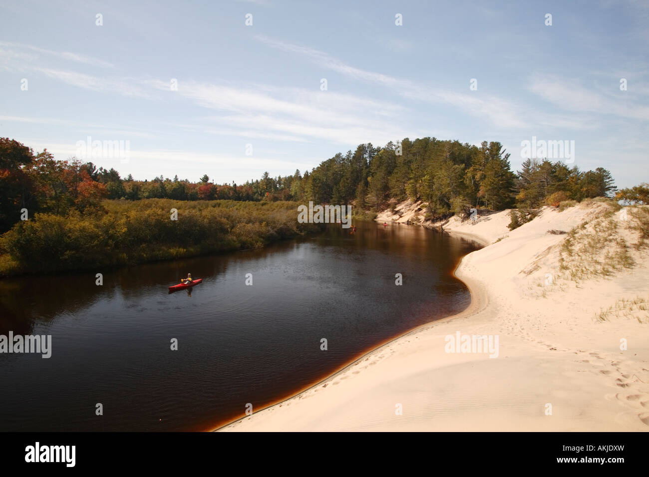 Paddling on the Two Hearted River Michigan s Upper Peninsula Stock ...