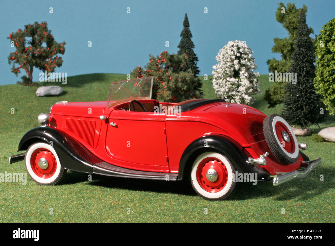Oldtimer Car model Ford 8 Stock Photo - Alamy