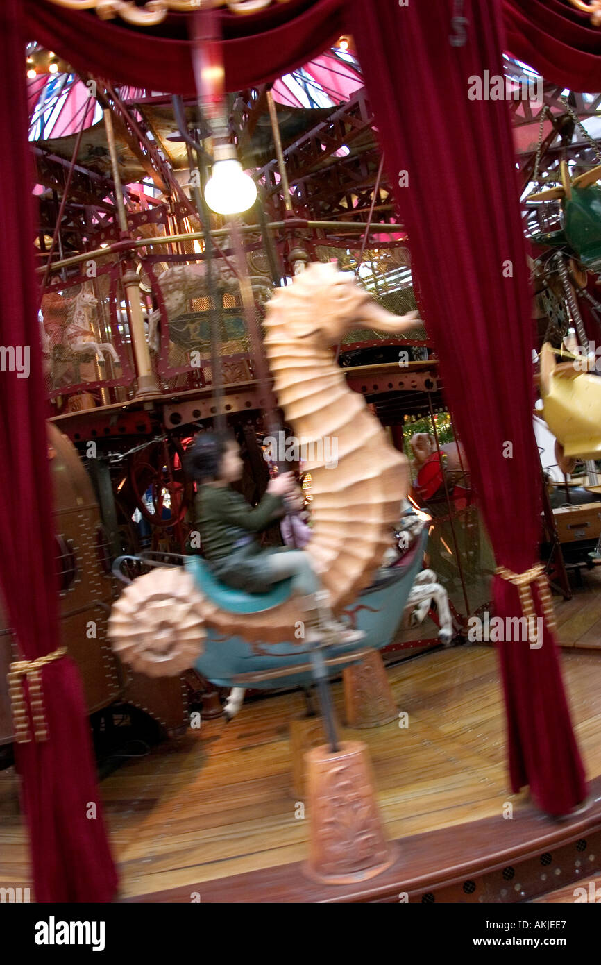 Old carousel in Nantes Stock Photo - Alamy