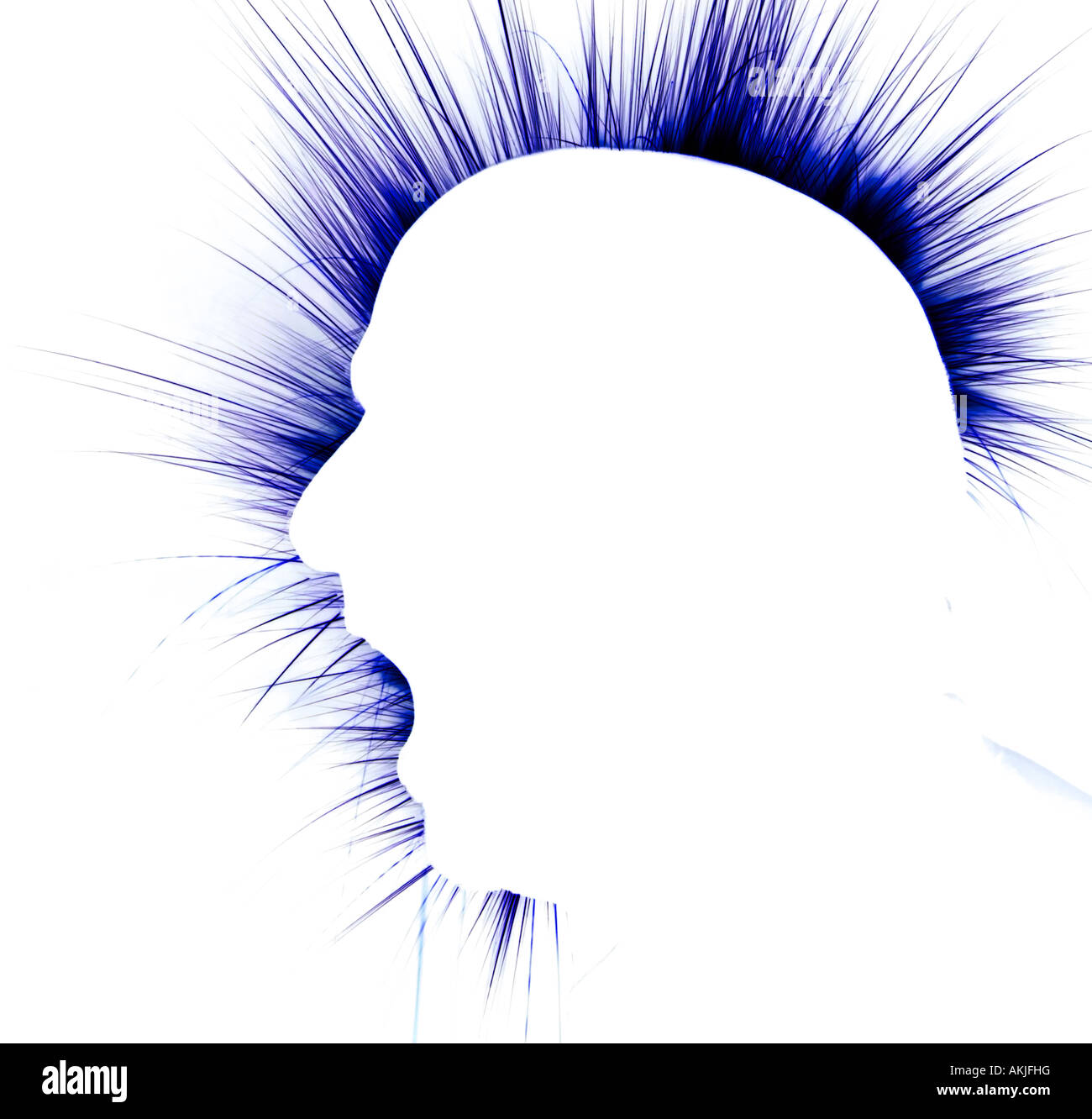 Creative male face blue Cut Out Stock Images & Pictures - Alamy