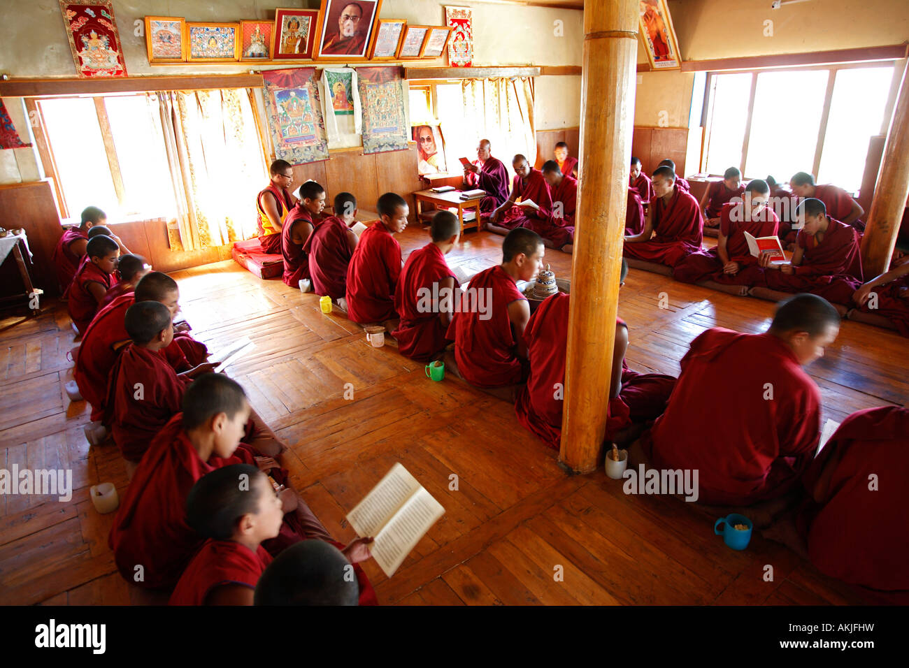 India, Jammu and Kashmir, Ladakh region, Nubra, Sumur Gompa (monastery ...
