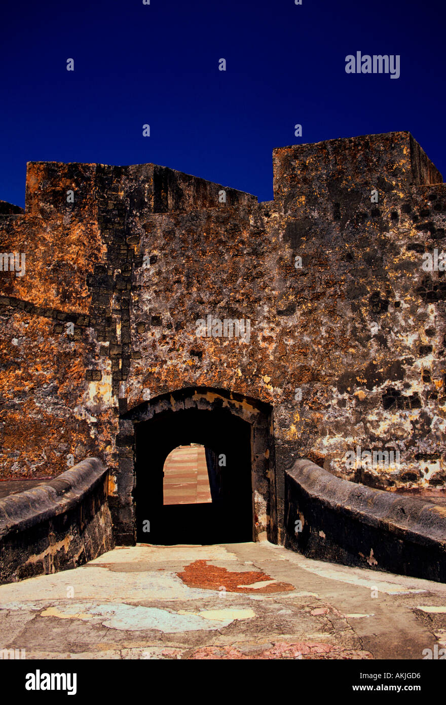 defense line, San Cristobal Fort, Old San Juan, San Juan, Puerto Rico ...