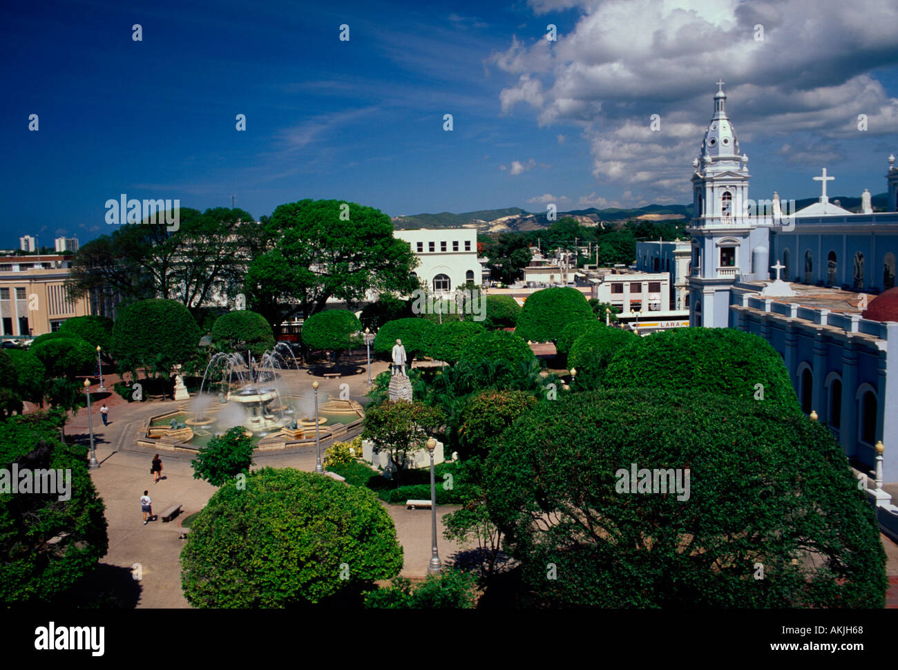 Lion Fountain, Plaza de las Delicias, Ponce, Puerto Rico, West Indies ...