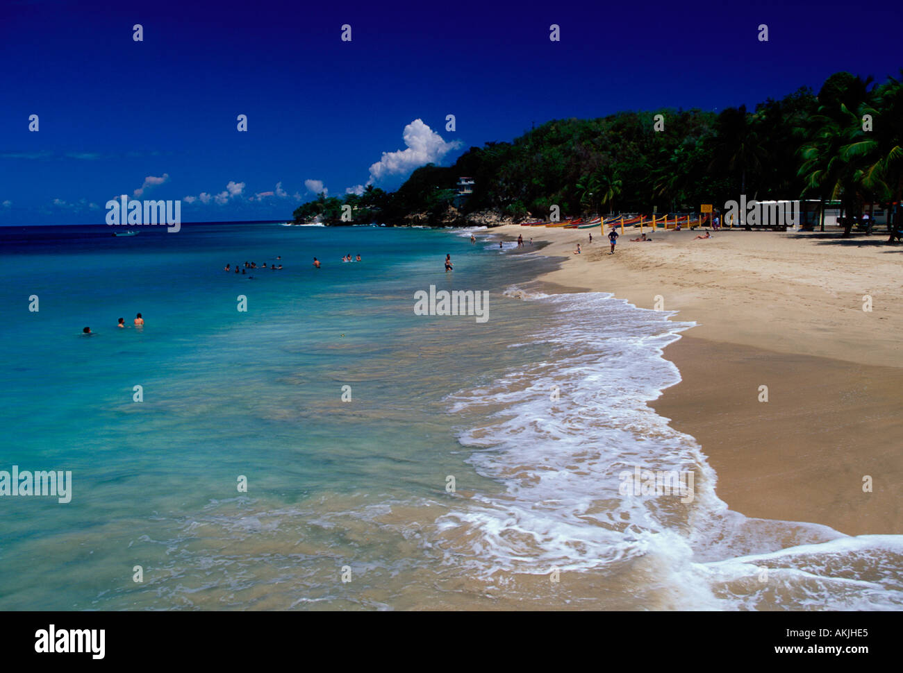 Puerto Rican people, swimming, Crash Boat Beach, north of Aguadilla ...