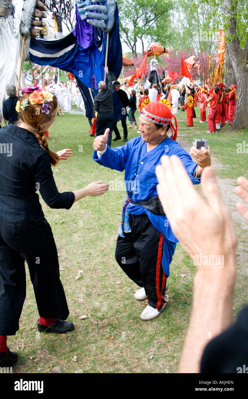 Actors dancing and congratulating after performance. MayDay Parade and ...