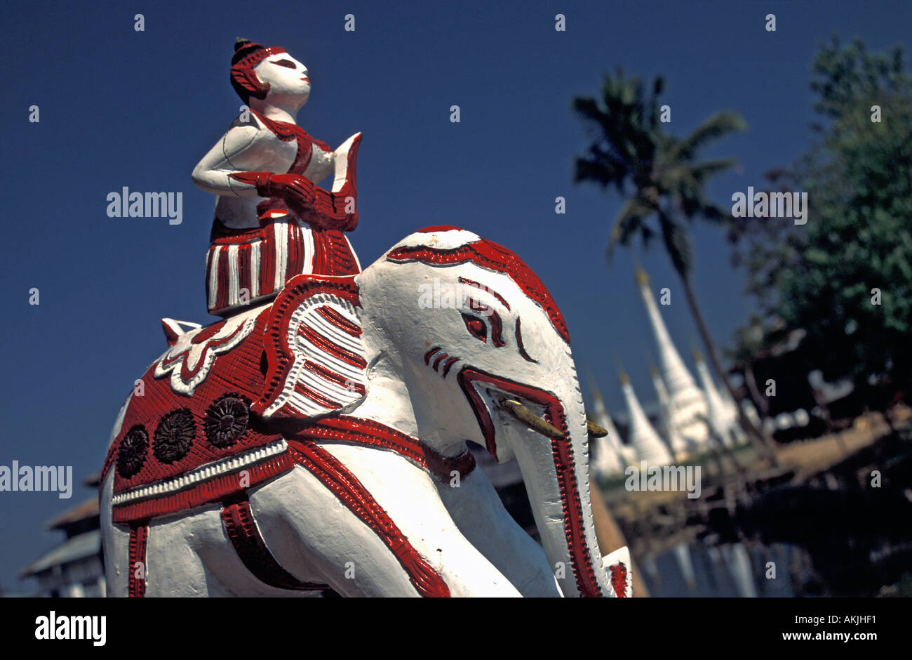 White elephant myanmar hi-res stock photography and images - Alamy
