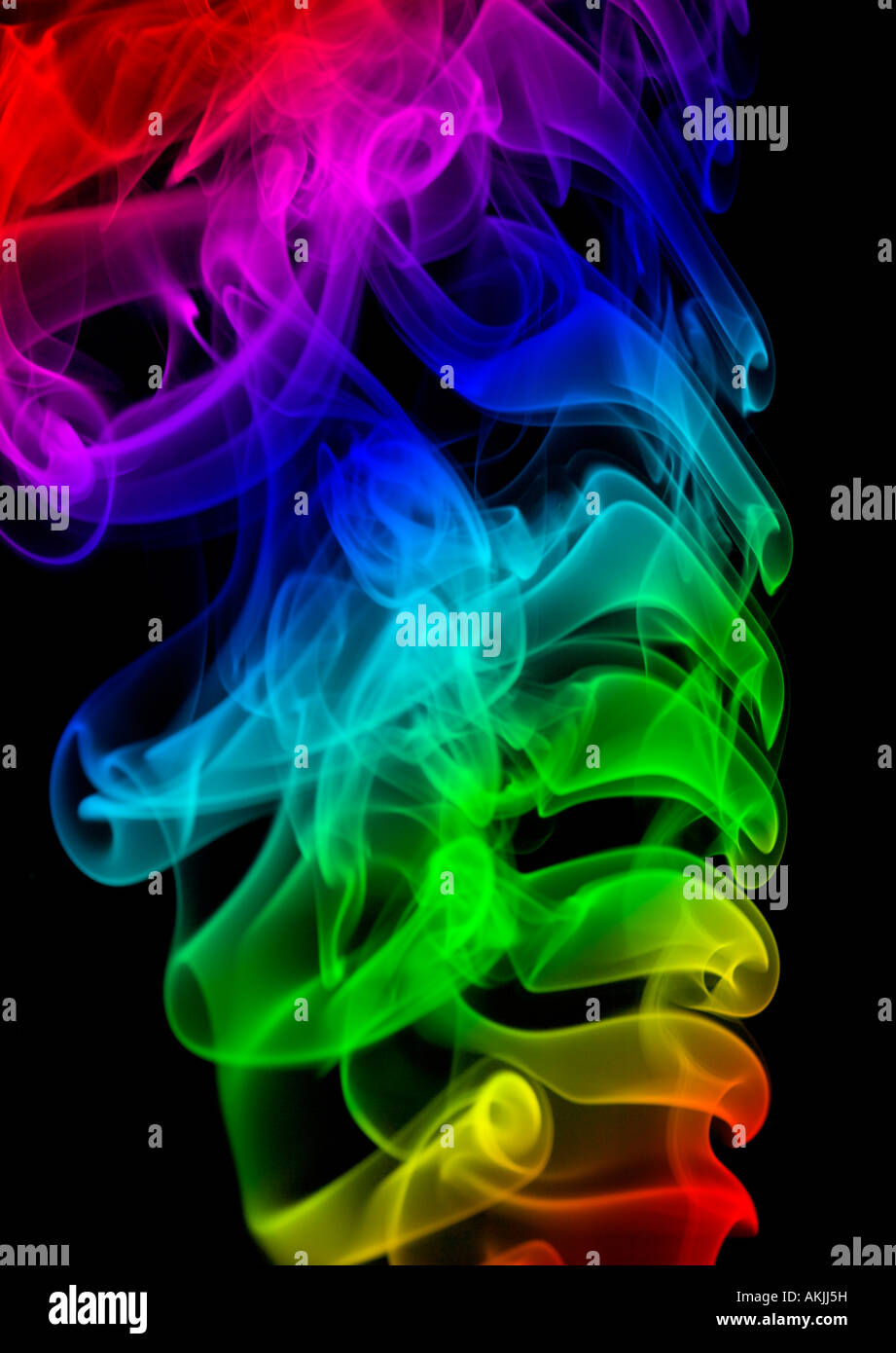Smoke in a Spectrum of Colour Stock Photo - Alamy