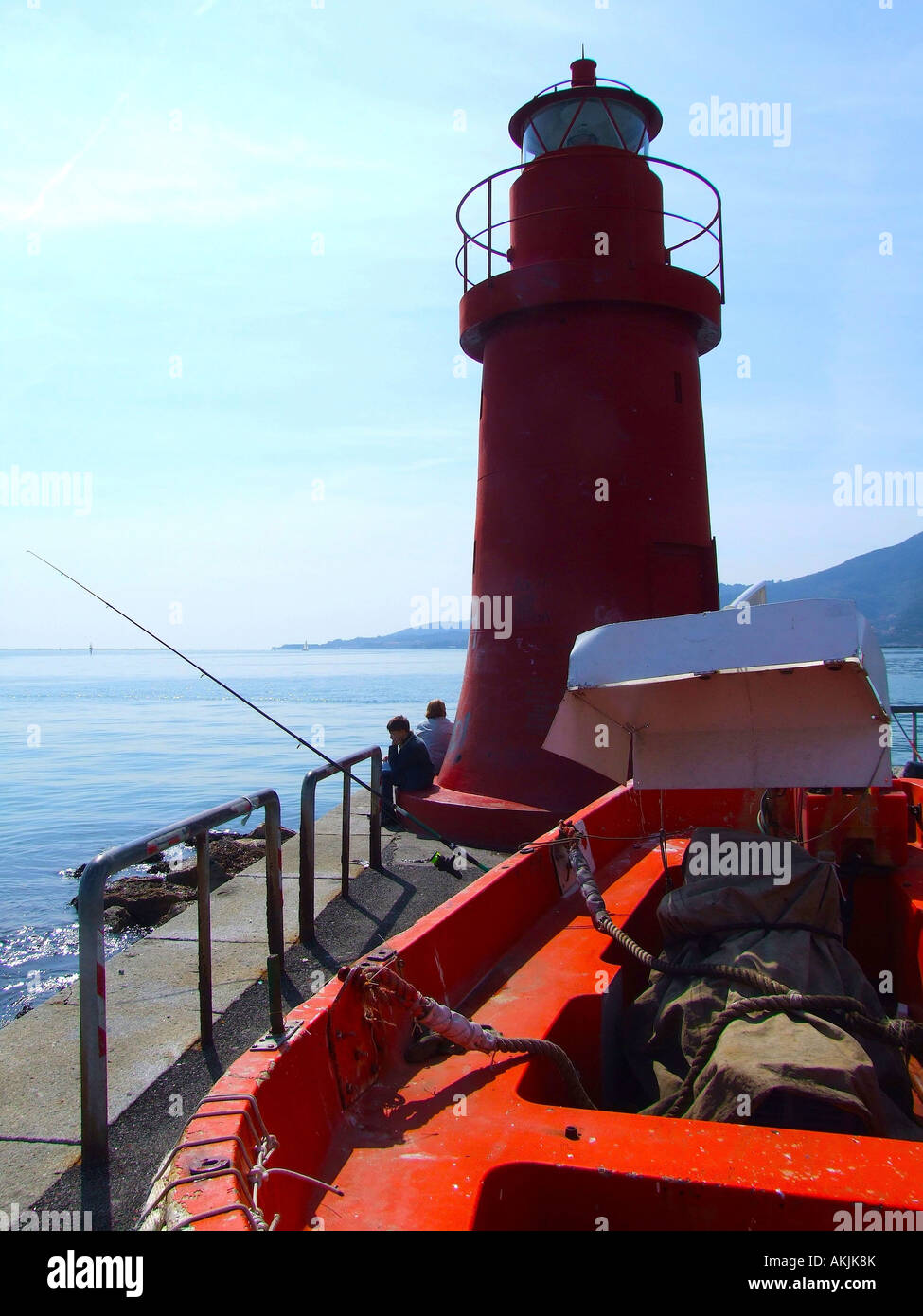 Lighthouse, Wharf, La Spezia, Ligury, Italy Stock Photo - Alamy