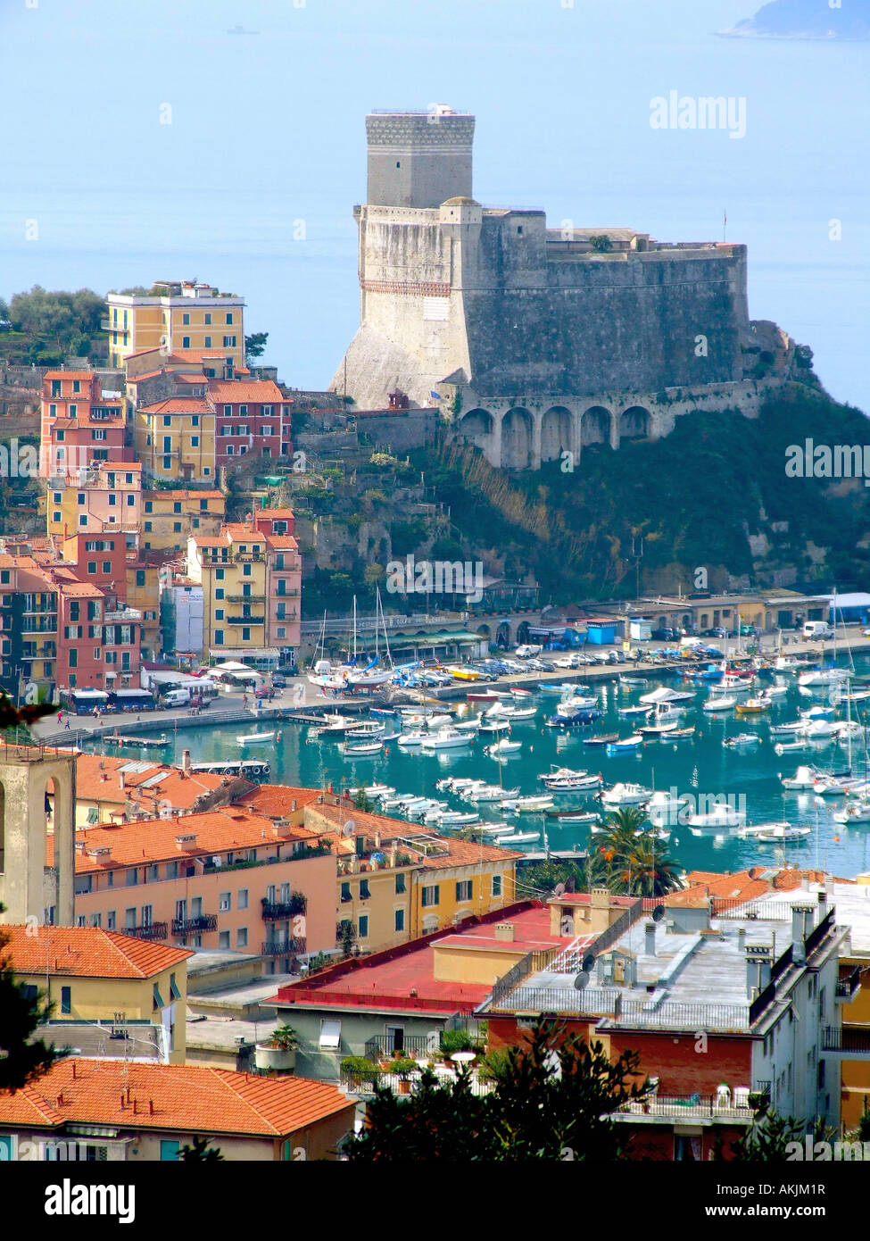Castle, Lerici, Ligury, Italy Stock Photo - Alamy